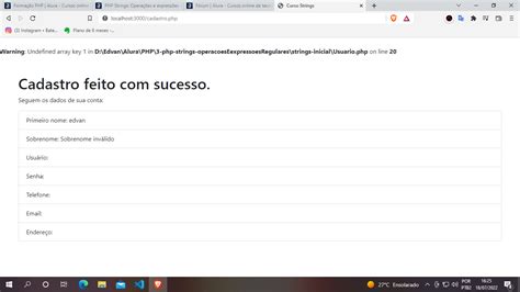 Warning Undefined array key 1 PHP Strings Operações e expressões