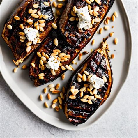 Gegrilde Aubergine Met Geitenkaas En Honing Recept Smulweb Nl