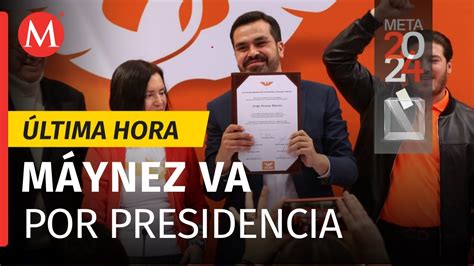Jorge Álvarez Máynez se registra como precandidato de MC a la