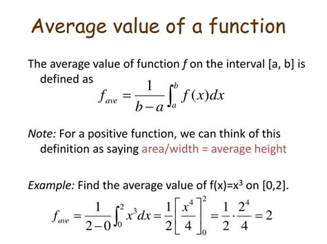 ppt 4 4 average value of a function powerpoint presentation free download id 2849743