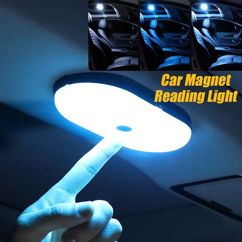 Car Roof Interior LED Reading Light Magnet Ceiling Lamp USB Convertible
