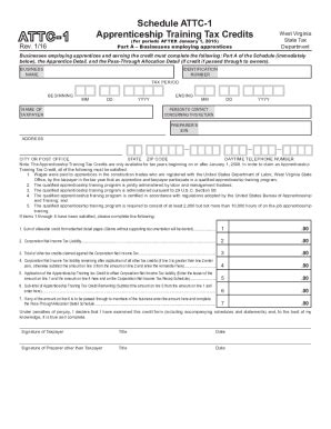 2016 2025 Form WV ATTC 1 Fill Online Printable Fillable Blank