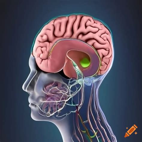 Illustration Of The Human Brain Emphasizing The Lateral Fissure On Craiyon