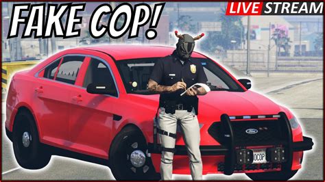 GTA 5 Roleplay I BECOME FAKE COP RedlineRP YouTube