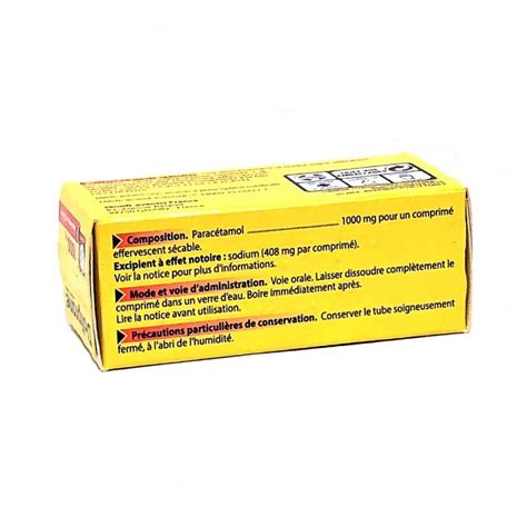 Doliprane 1000 mg 8 Comprimés Effervescents