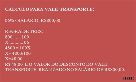 COMO CALCULAR VALE TRANSPORTE NA FOLHA DE PAGAMENTO