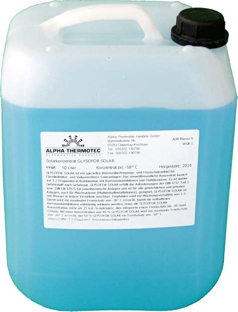 Solarflüssigkeit 25 l rot Konzentrat bis 58 C Frostschutz Solarfluid