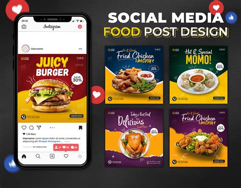Fast Food Social Media Post Images Behance