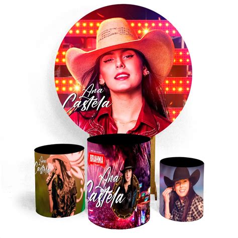 Kit Painel Redondo Trio Capa Cilindro Ana Castela Veste Fácil