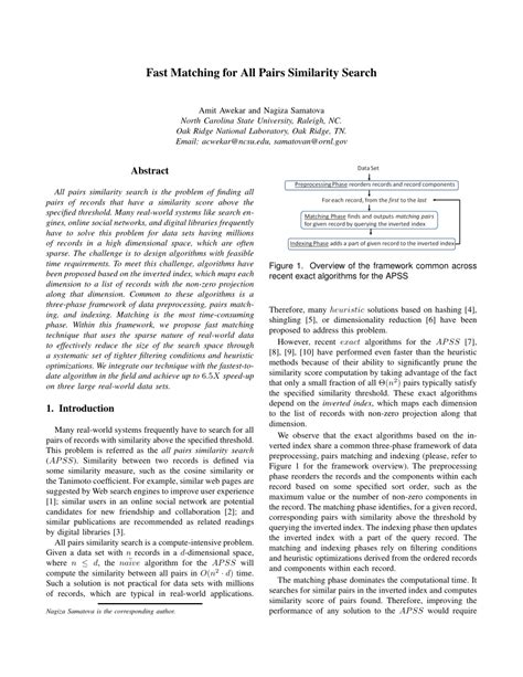 pdf fast matching for all pairs similarity search