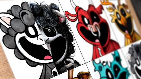 Drawing Rejected Critters Cartoon Vs Realistic Poppy Playtime Chapter