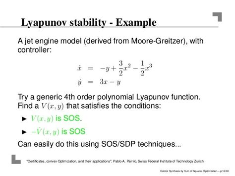 control synthesis by sum of squares optimization