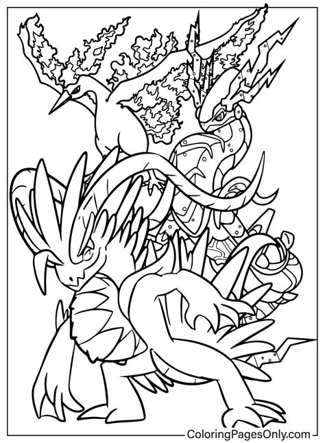 49 páginas para colorear de Pokémon legendarios Coloringpagesonly