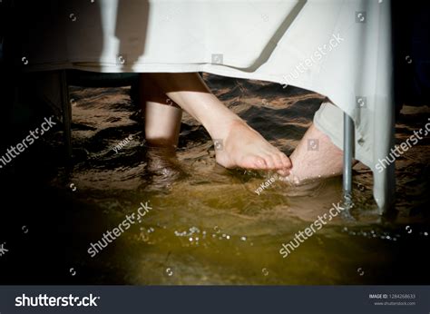 116 Man Gently Touching Woman Leg Images Stock Photos Vectors