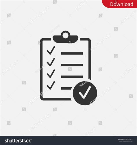 Check List Icon Vector Eps Stock Vector Royalty Free