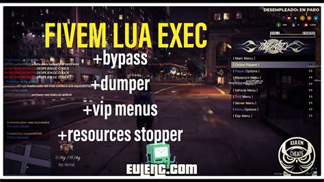 FiveM Lua Exec Scripthook Bypass Dumper Vips Menus Anticheat