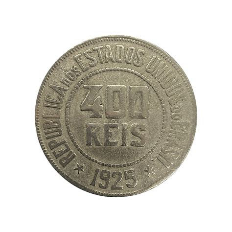 Moeda Brasil 400 Réis 1925 MBC Completei