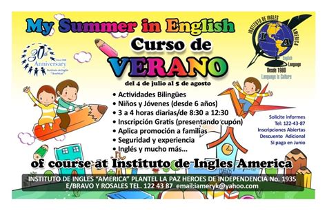 Instituto de Inglés América NEWS NOVEDADES