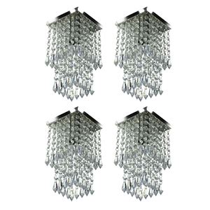 Kit 4 Lustre Plafon De Cristal Acrilico Spark Maravilhoso Leroy Merlin