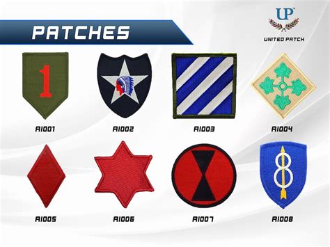 Embroidered US Army Infantry Divisions Iron On Patches Infantry
