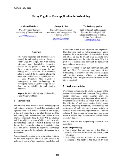 pdf fuzzy cognitive maps application for webmining