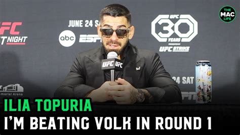 Ilia Topuria I Will Finish Alex Volkanovski In One Round Down To