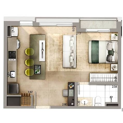 Planta De Apartamento De 45m2