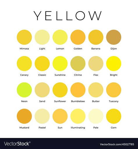 Purple Color Shades Swatches Palette With Names Vector Image On