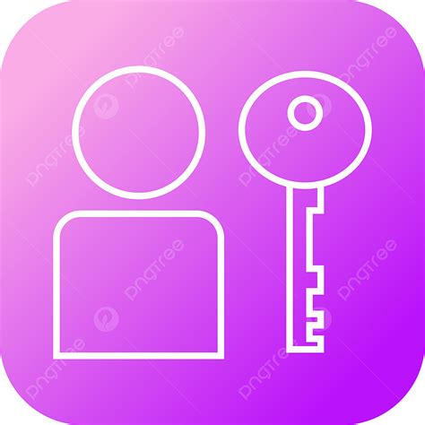 Hermoso Icono De Línea De Vector De Autenticación PNG dibujos Icono