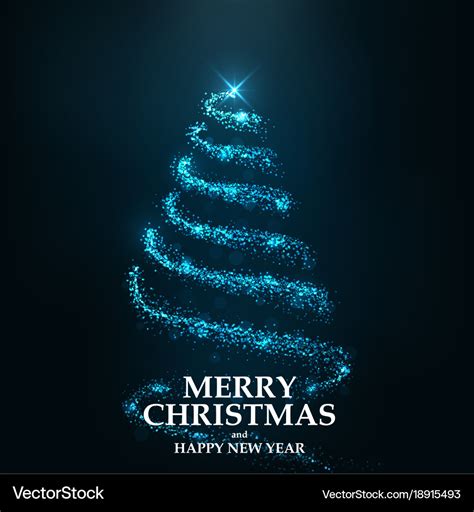 Merry Christmas Card Christmas Tree Royalty Free Vector