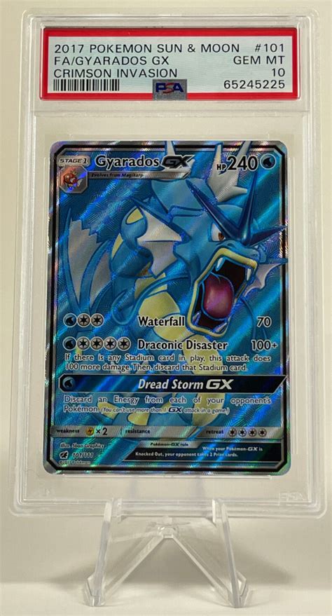 Gyarados GX 2017 Sun Moon Crimson Invasion 101 111 Holo Full Art
