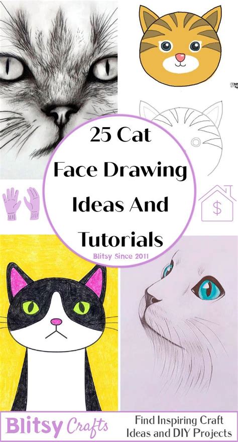 25 Cat Face Drawing Ideas How To Draw A Cat Face