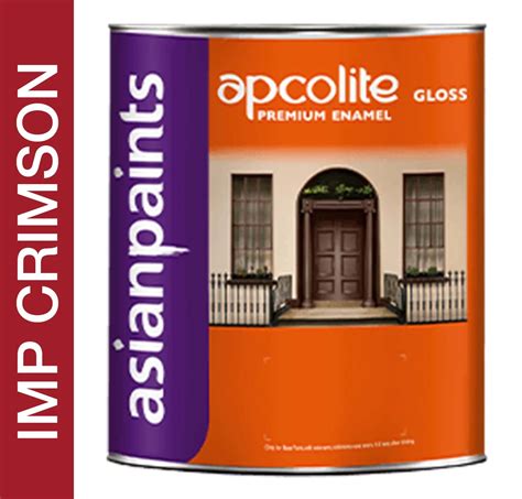 ASIAN PAINTS APCOLITE PREMIUM GLOSS ENAMEL SHADES 1L Imperial Crimson