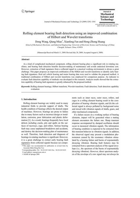 pdf rolling element bearing fault detection using an improved dokumen tips