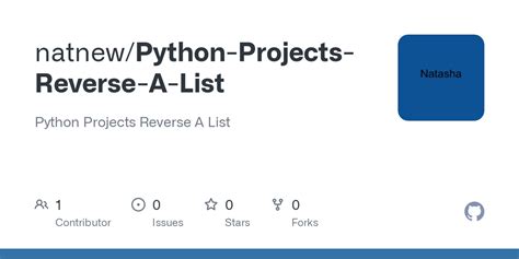 GitHub Natnew Python Projects Reverse A List Python Projects Reverse