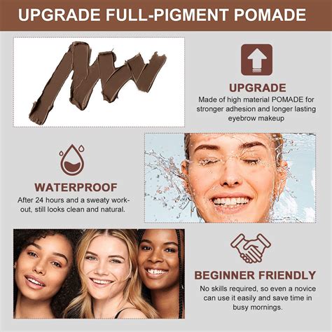 Buy Eyebrow Stamp Stencil Kit One Step Vegan Eyebrow Stamp Pomade For