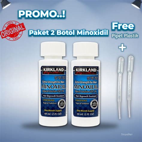 Jual Paket Minoxidil Kirkland Original 2 Botol Obat Penumbuh Rambut