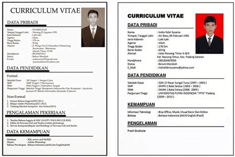 Contoh Dan Cara Membuat Cv Fresh Greduate Yang Tepat