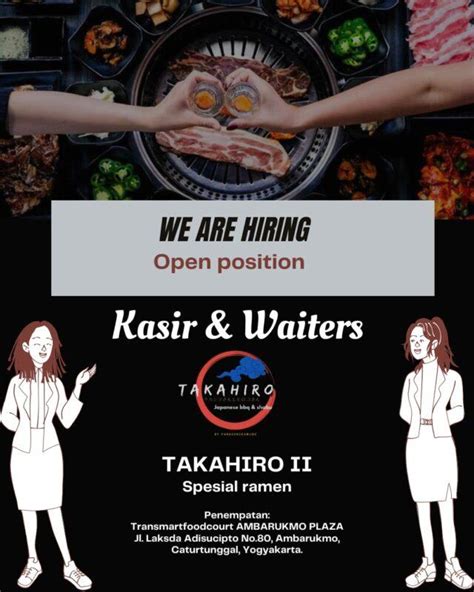 Lowongan Kerja Waiters Kasir Di Takahiro LokerJogja ID