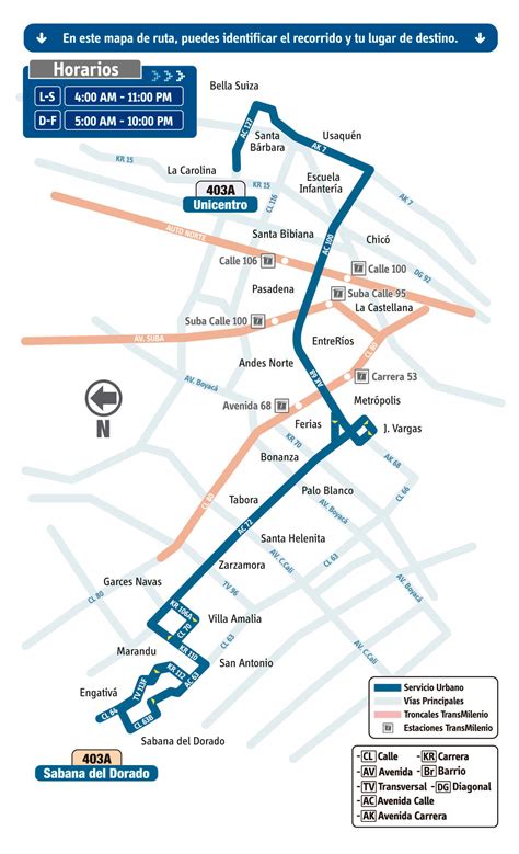 Ruta 403A SITP Rutas Transmilenio y Rutas SITP de Bogotá