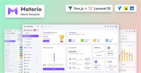 Materio Vuetify Vuejs Laravel Admin Template Code Market
