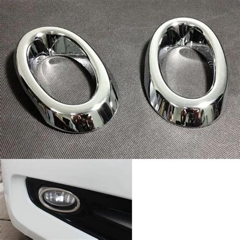YAQUICKA 2Pcs Chrome ABS Car Front Fog Light Lamp Foglights Cover Trim