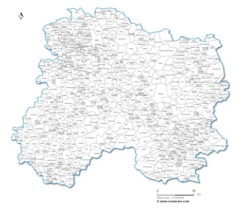 Carte Personnalisable Des Villes Et Communes De La Marne