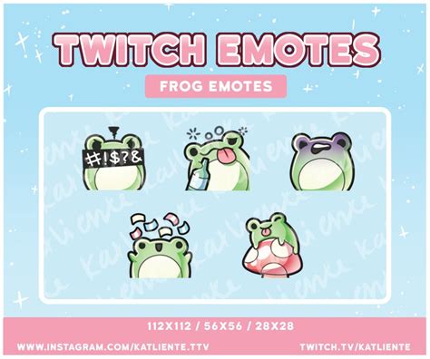 HUGE SET Of 21 Kawaii Frog Emotes Twitch Discord Youtube Etsy