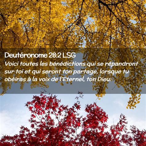 Deutéronome 28 2 LSG Voici toutes les bénédictions qui se
