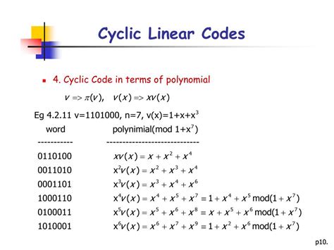ppt cyclic linear codes powerpoint presentation free download id 6145715