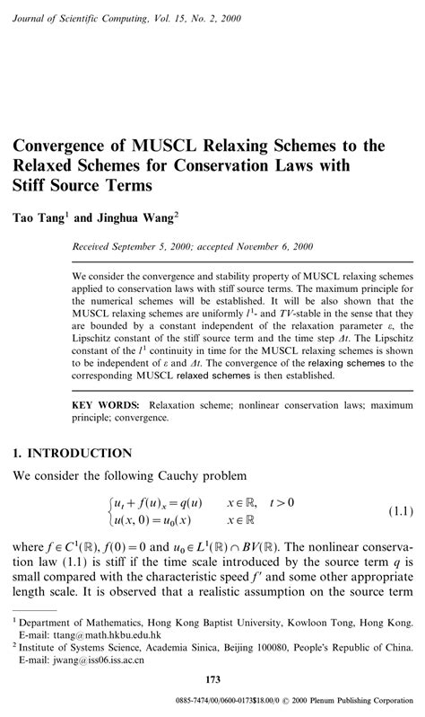 pdf convergence of muscl relaxing schemes for conservation laws with stiff source terms