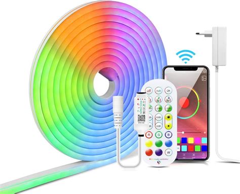 RGB Néon Ruban Led Lumineuse Bluetooth Bande Led Avec Télécommande