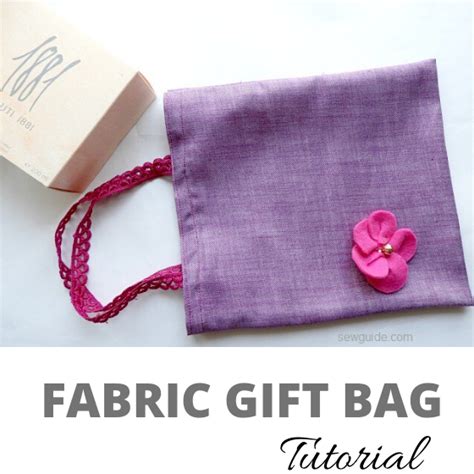 How To Make Reusable Fabric Gift Bags DIY Tutorial SewGuide