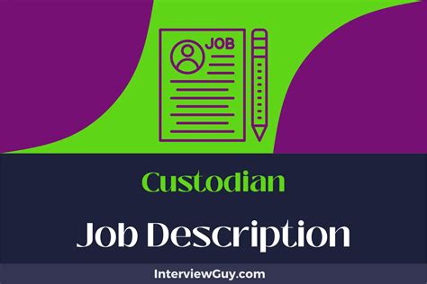 Custodian Job Description Updated For